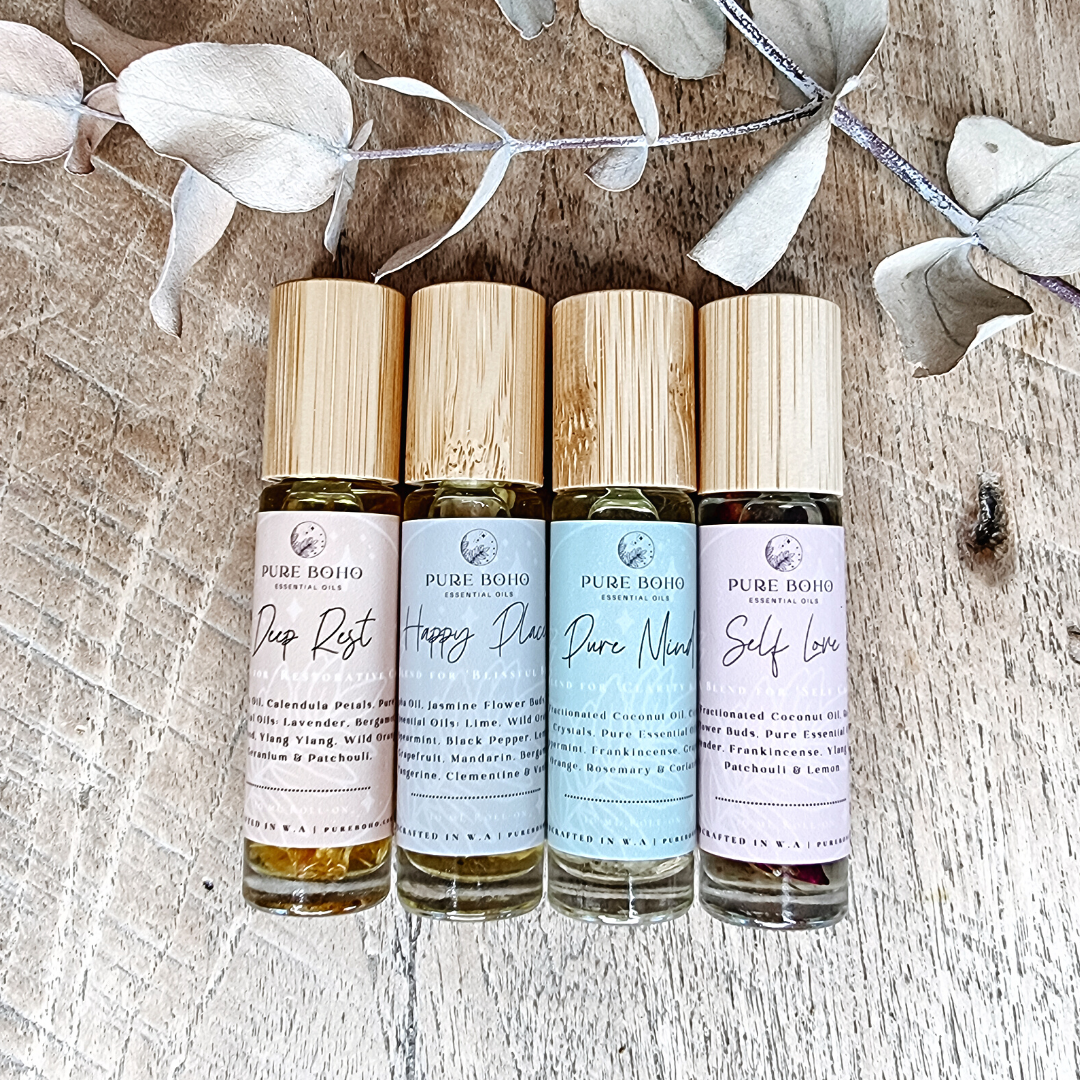Pure Boho Essential Oil Roller Blend Kit (4 oils) – All Pure Cleaning